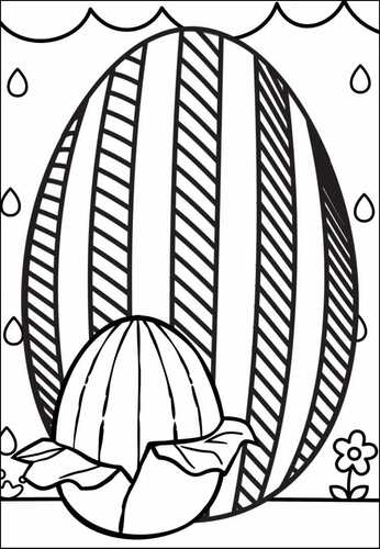 Easter Egg Coloring Pages Art, 30 Easter Coloring Sheets for Spring Fun ...