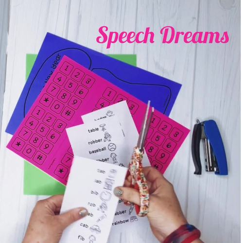 New Years Speech Therapy Craft: Telephone Articulation and Language