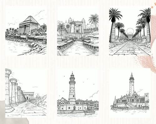 Egypt Old Cities Coloring Pages - Ancient egypt : A Journey Through History