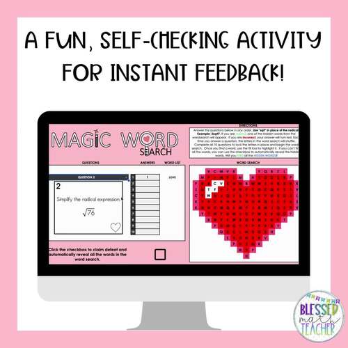 Simplify Radicals (No Variables) Digital Activity & Worksheet ...
