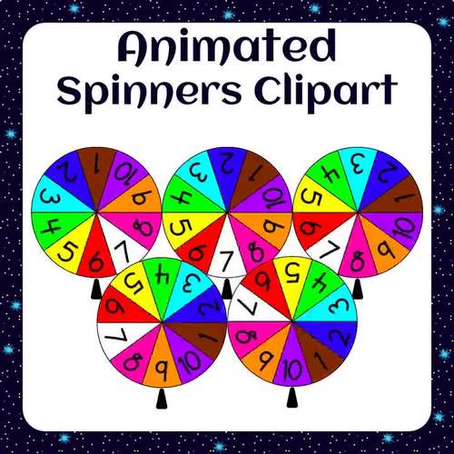 Animated GIF Spinners Clipart – Numbers 1-10 by Colleen's Cosmic Collection