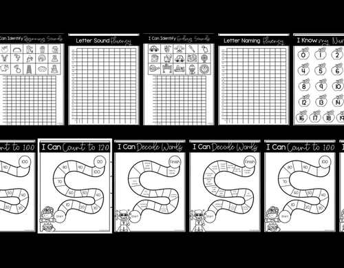 Kindergarten Student Data Tracking Sheets, Data Binder, Progress Monitoring