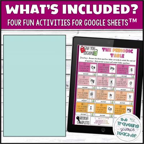 Periodic Table and Atomic Structure Digital Review Activities BUNDLE ...