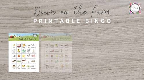 Down on the Farm Bingo | Barn Animals Printable Activity by Ariana Dolan