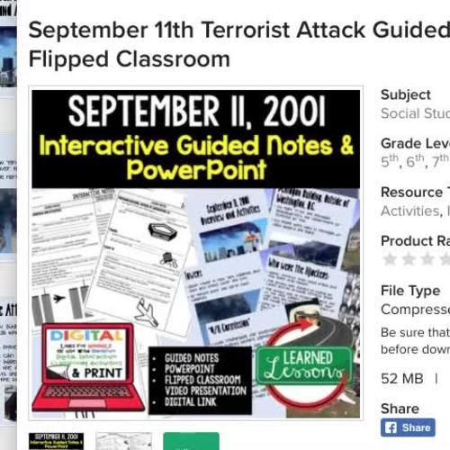 September 11th Terrorist Attack Guided Notes & PowerPoints, Flipped ...