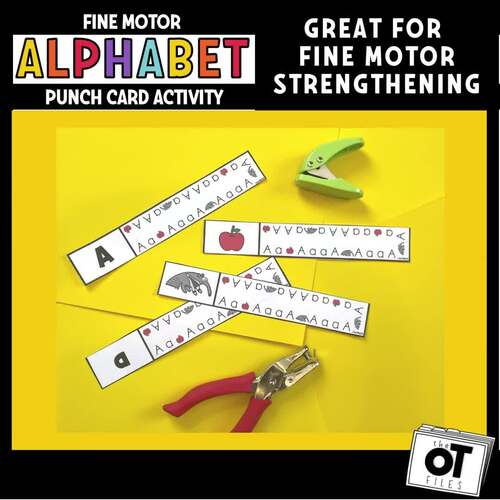 Fine Motor Alphabet Punch Card Activity by the OT files | TPT