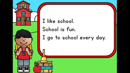 Digital Flash Cards : Daily Reading Sentences - Back to School by ...