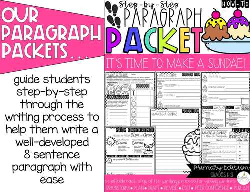 It's Time to Make an Ice Cream Sundae! Paragraph Packet | TpT