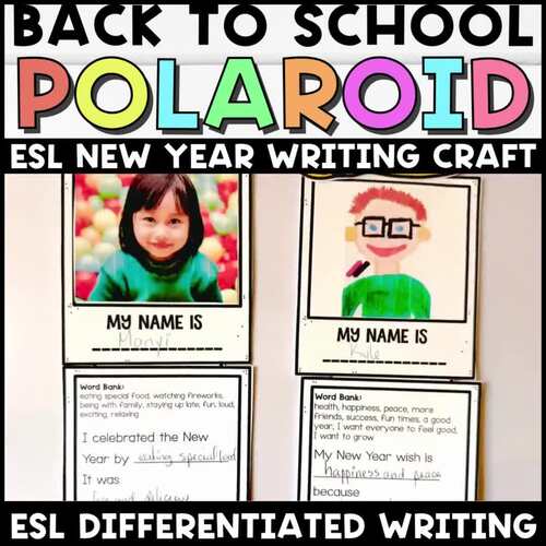 ESL Writing Craft-New Year Polaroid Bulletin Board First Week after ...