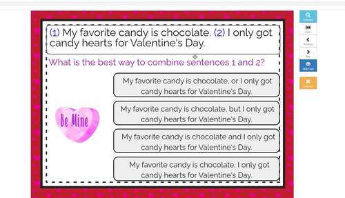 Creating Compound Sentences (Valentine Themed) Boom Cards Revise & Edit ...
