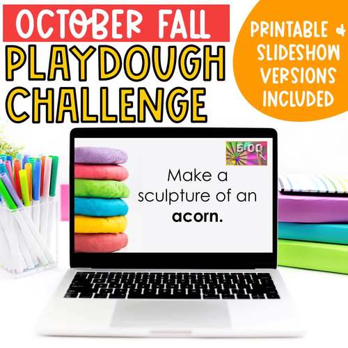 Kindergarten October Playdough Challenges by The Kinderhearted Classroom