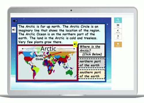Reading Comprehension: Arctic Animals (Digital Learning - BOOM CARDS)