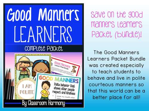 Good Manners Learners Bundle, Polite and Courteous SEL and Character Ed