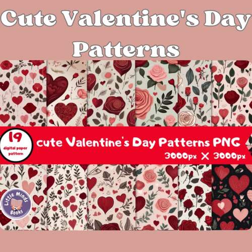 Cute Valentine's Day Patterns - February Bulletin Board by Little Minds ...