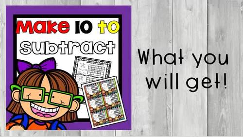 Make a Ten to Subtract by Robin Wilson First Grade Love | TPT