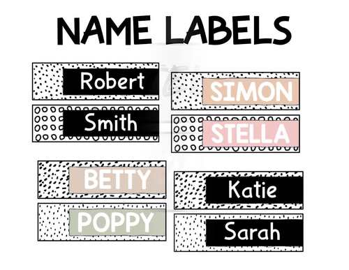 Printable Classroom Labels, Student Name Plates, Desk Name Labels, Editable