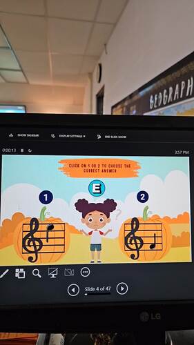 Treble Clef Spaces "Pumpkin Patch" Interactive Elementary Music ...