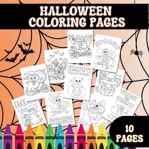 free halloween party coloring pages