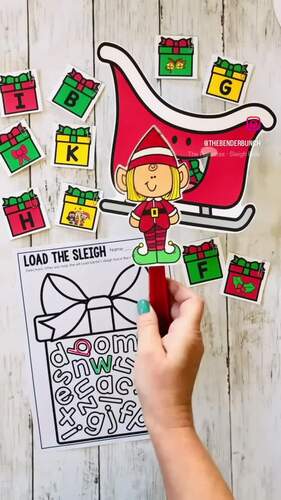 Christmas Letter Matching & Beginning Sounds - Feed the Activities