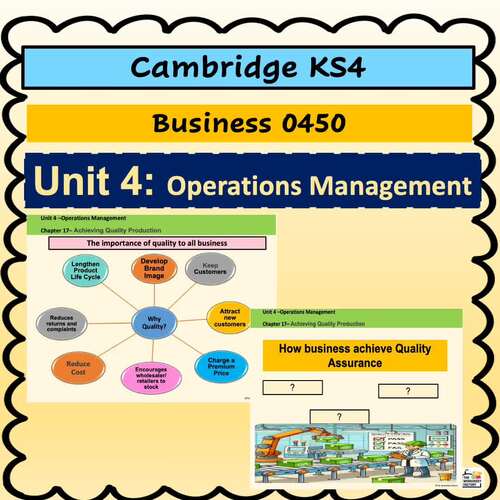 IGCSE Cambridge Business Studies (0450) Chapter 17 Quality Production PPT