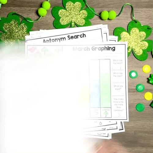 March Packet 1st Grade (Includes Crafts & Activities for St. Patrick's Day)