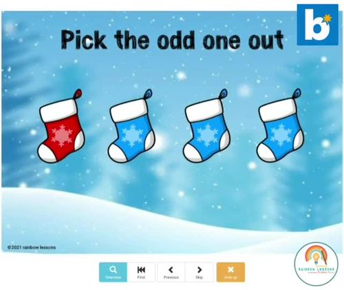 Digital Christmas Activities | Christmas Odd One Out | Christmas Math Games