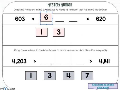 Digital Comparing and Ordering Numbers for Google Slides by We Love To ...