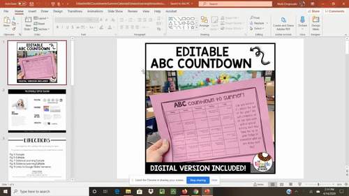 Editable ABC Countdown to Summer Calendar - Distance Learning Version ...