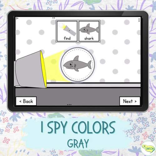 Flashlight Search I Spy the Color Gray Vocabulary Boom Cards™ | TPT