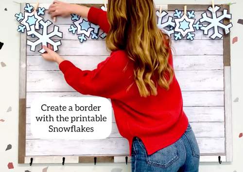 Winter Bulletin Board Kit Editable Classroom Decor by Preschool Packets