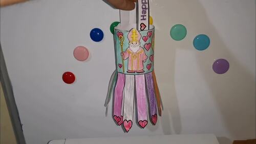 Saint Nicholas Day Windsock Craft Activity Pop Art Project - Fun & Easy
