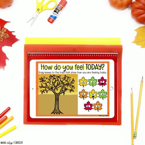 Fall Feelings & Coping Skills Lesson, SEL Counseling Classroom Guidance ...