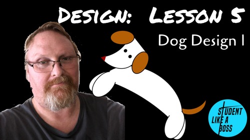 STEAM Dog Design 1: Digital Art Google Drawings Lessons and Tech Sub Plans