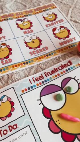 Spring Flowers Feelings Preschool SEL | Feelings Mats | Feelings Games