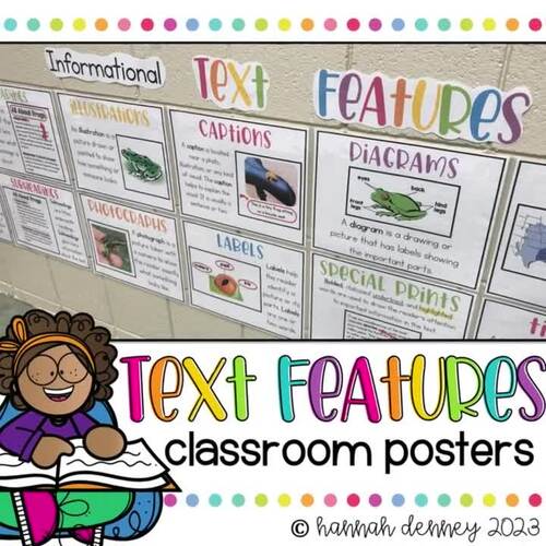 Text Features Posters | Elementary Text Features | Informational Text