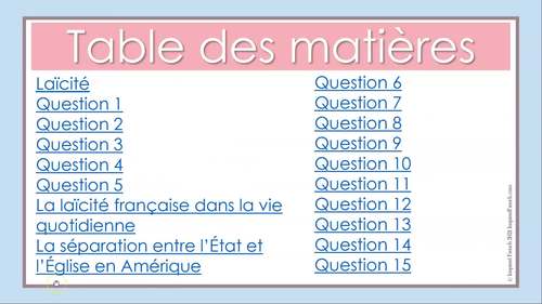 French Secularism Reading Performance Task Comprehensible Input Laïcité