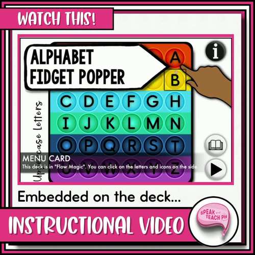 Alphabet Letter Fidget Popper Pre Literacy No Prep PRINT and DIGITAL BUNDLE