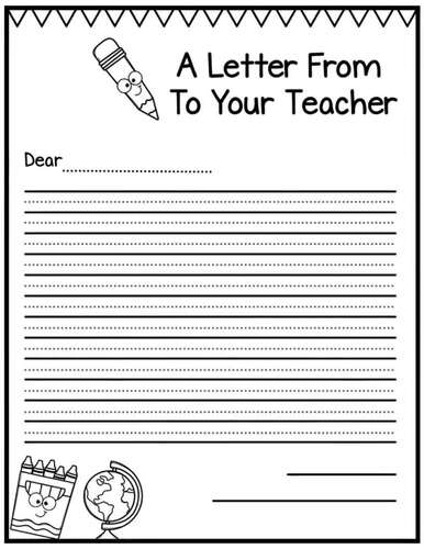 A Letter to My Teacher On the Last Day of School by Kidz Learning Studio