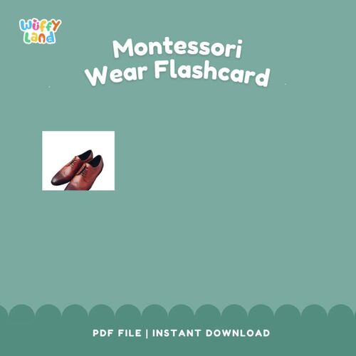 153 Montessori Waer Flashcard, Real Image, Flashcard Nomenclature ...
