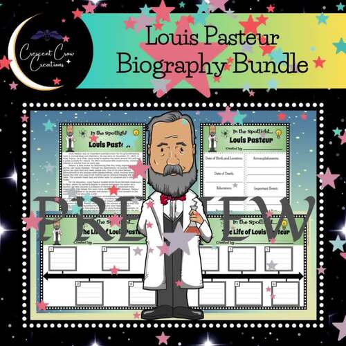 Scientist & Inventor Louis Pasteur Biography Bundle by Crescent Crow ...