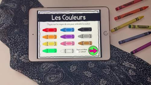 Self-Correcting Reading Slides - Les Couleurs by Fun in French Immersion