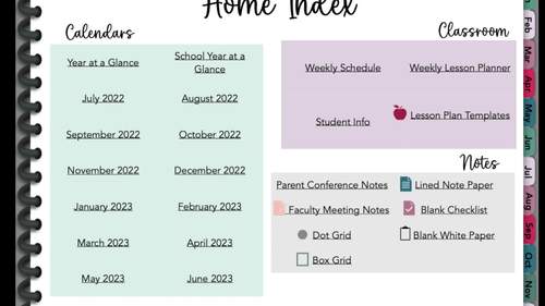 Teacher Digital Planner 2022 2023 for Goodnotes and Notability | TPT