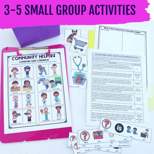 Community Helpers Speech Therapy Push-In Language Lesson Plan Guides