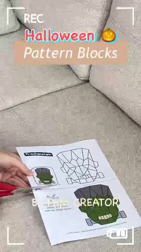 Halloween Tangram Pattern Block Puzzles Fine Motor Preschoolers ...