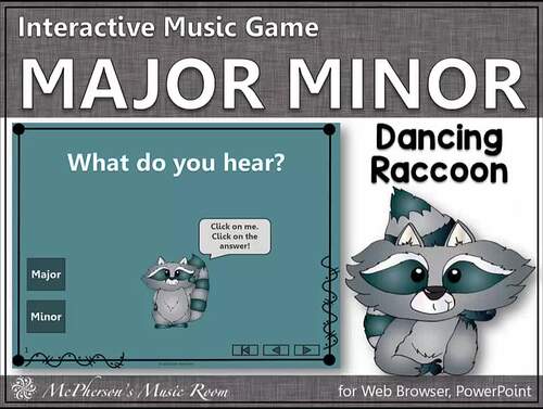 Major Minor Music Opposite Tonality Melody Game {Dancing Raccoon}