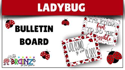 Ladybug Bulletin Board | Classroom Decor | PLUS Ladybird Activity Book