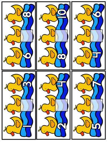 Carnival Rubber Duckie Missing Numbers Activity for Centers and Morning ...