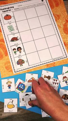 Thanksgiving Math Centers, November Morning Work, 3rd Grade Math Skill ...