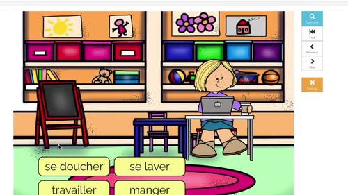 French Daily Routine | Le quotidien BOOM CARDS Vocabulary Reading ...