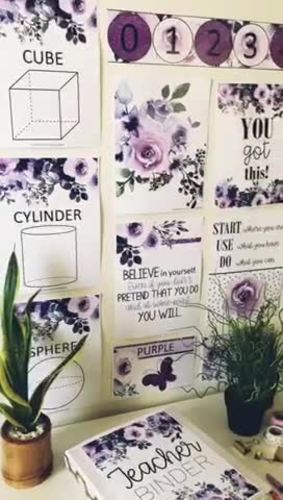 Floral Motivational Posters. Set of 8. EDITABLE by Vilena Hamilton